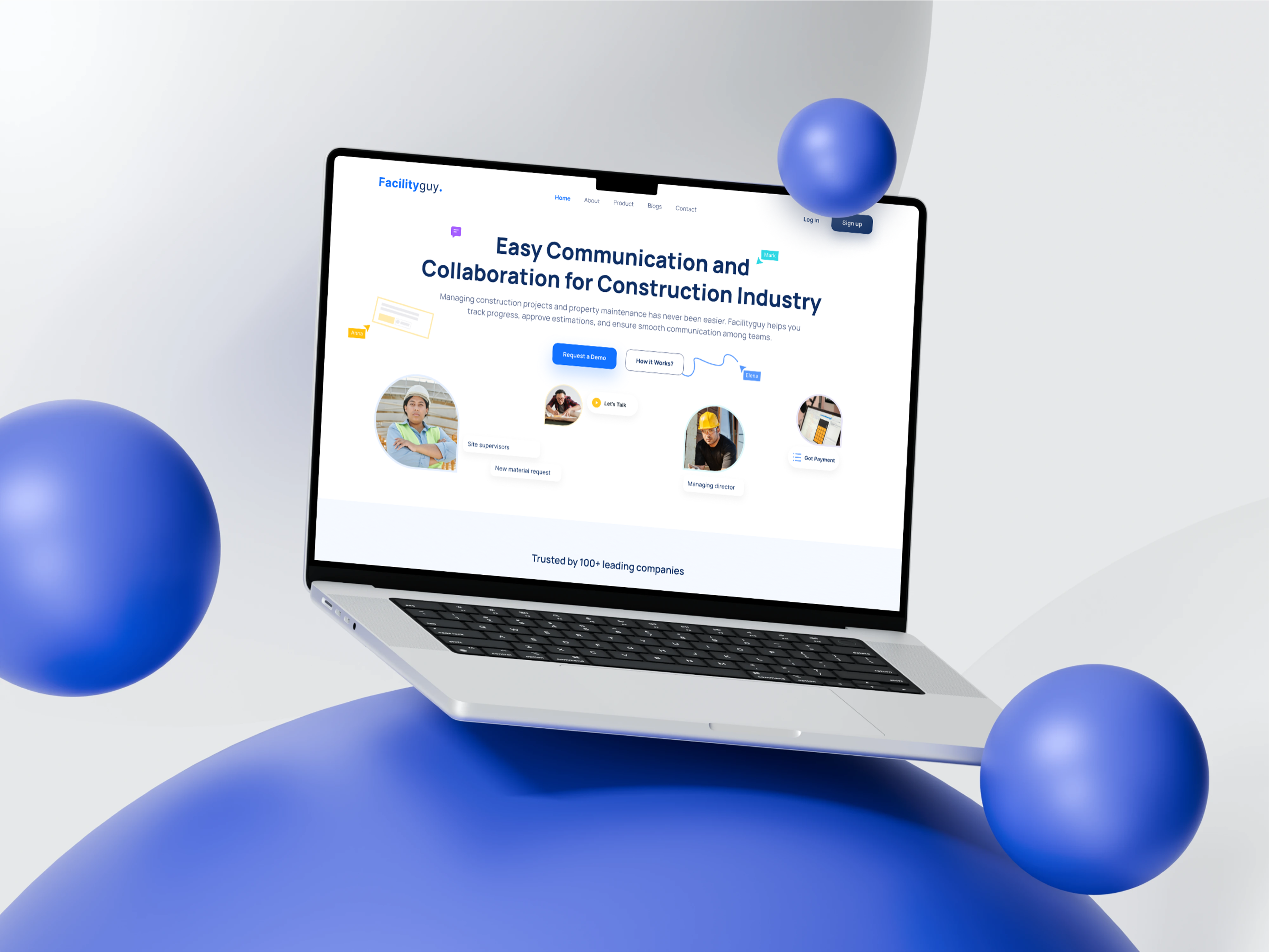 Construction Management SaaS Landing Page UI by Meo Studio - UX UI | Web Design | Web & Mobile ...