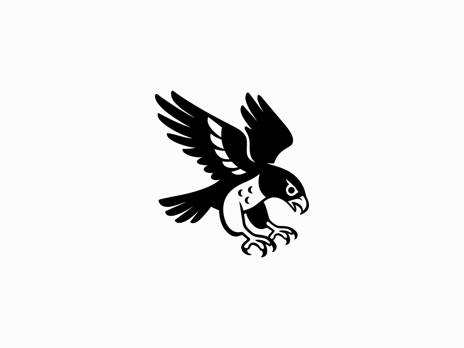 Diving Hawk Logo by Lucian Radu on Dribbble