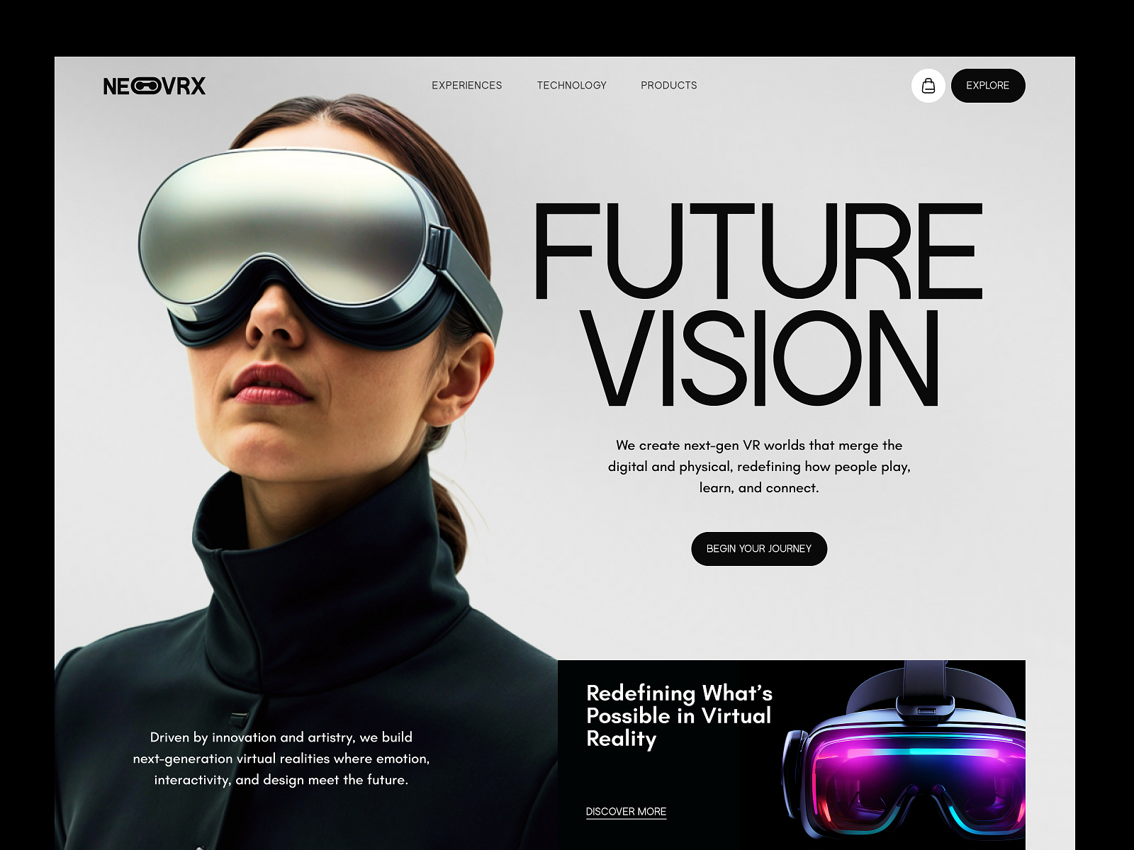 Neovrx - VR Product E-commerce Website| Header Exploration by Subash Chandra for Seative Digital ...