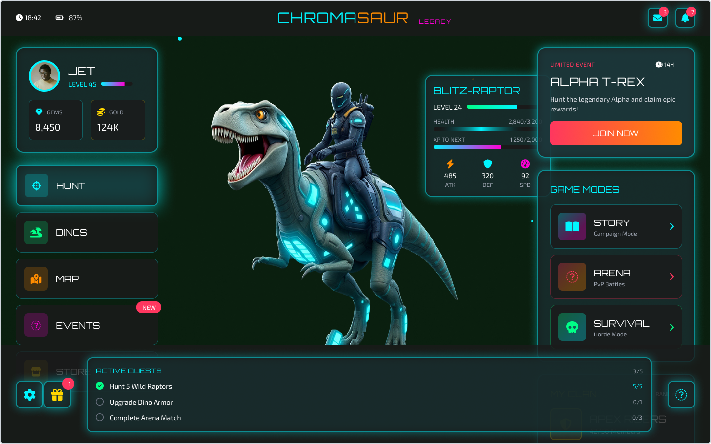 Modern Game UI UX Design Mobile Game CHROMASUAR Game by Malik Abdul ...