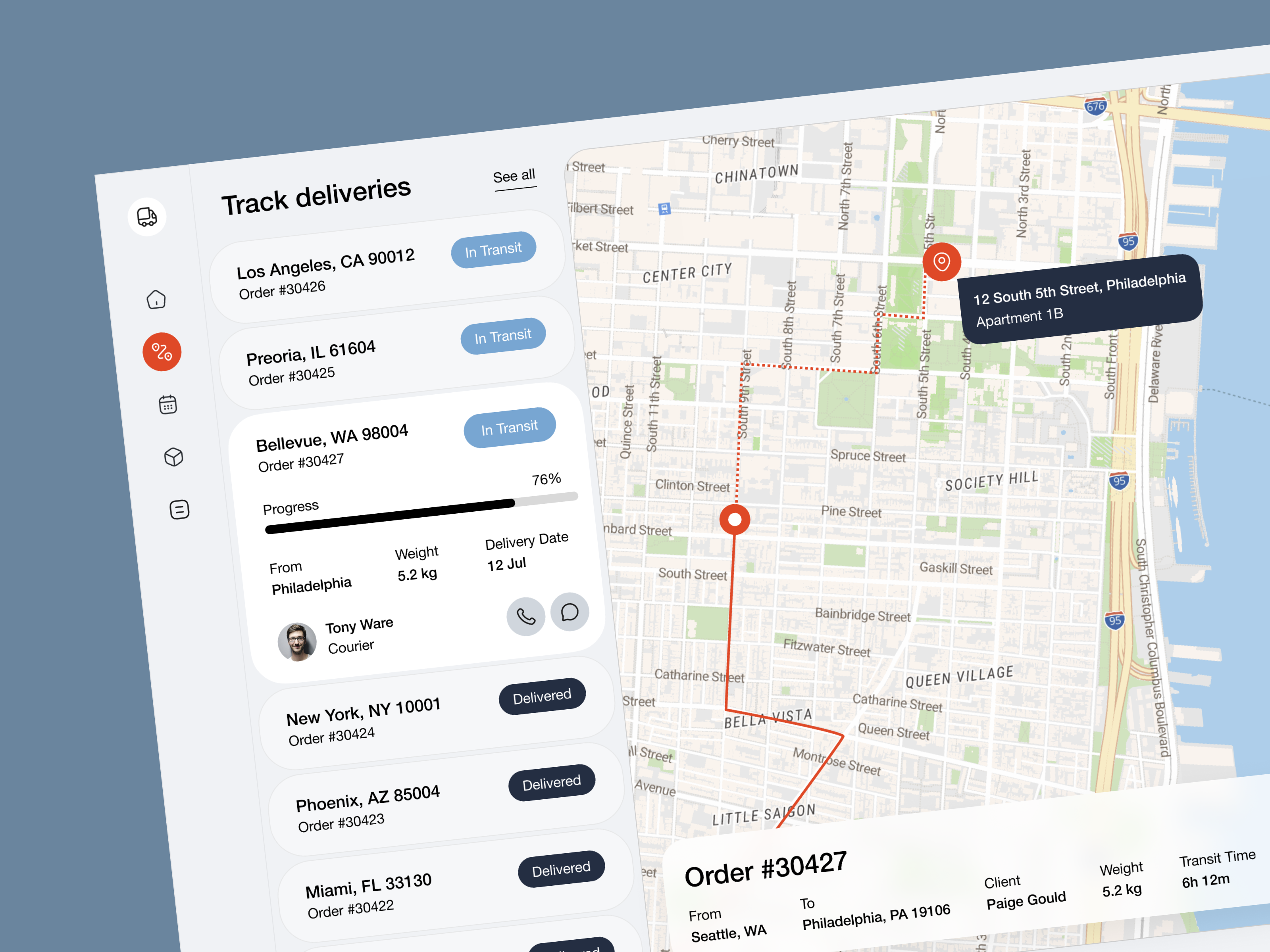 Logistics Shipment Tracking Dashboard by Ronas IT | UI/UX Team on Dribbble
