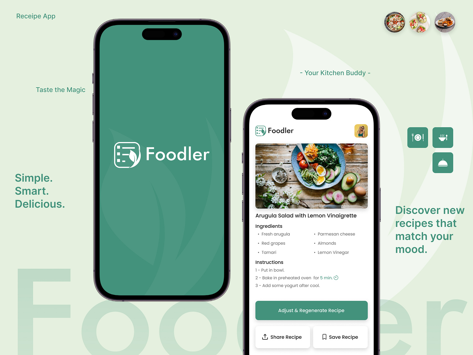 Foodler Smart Recipe & Meal Planner App UI Design by Softrave on Dribbble