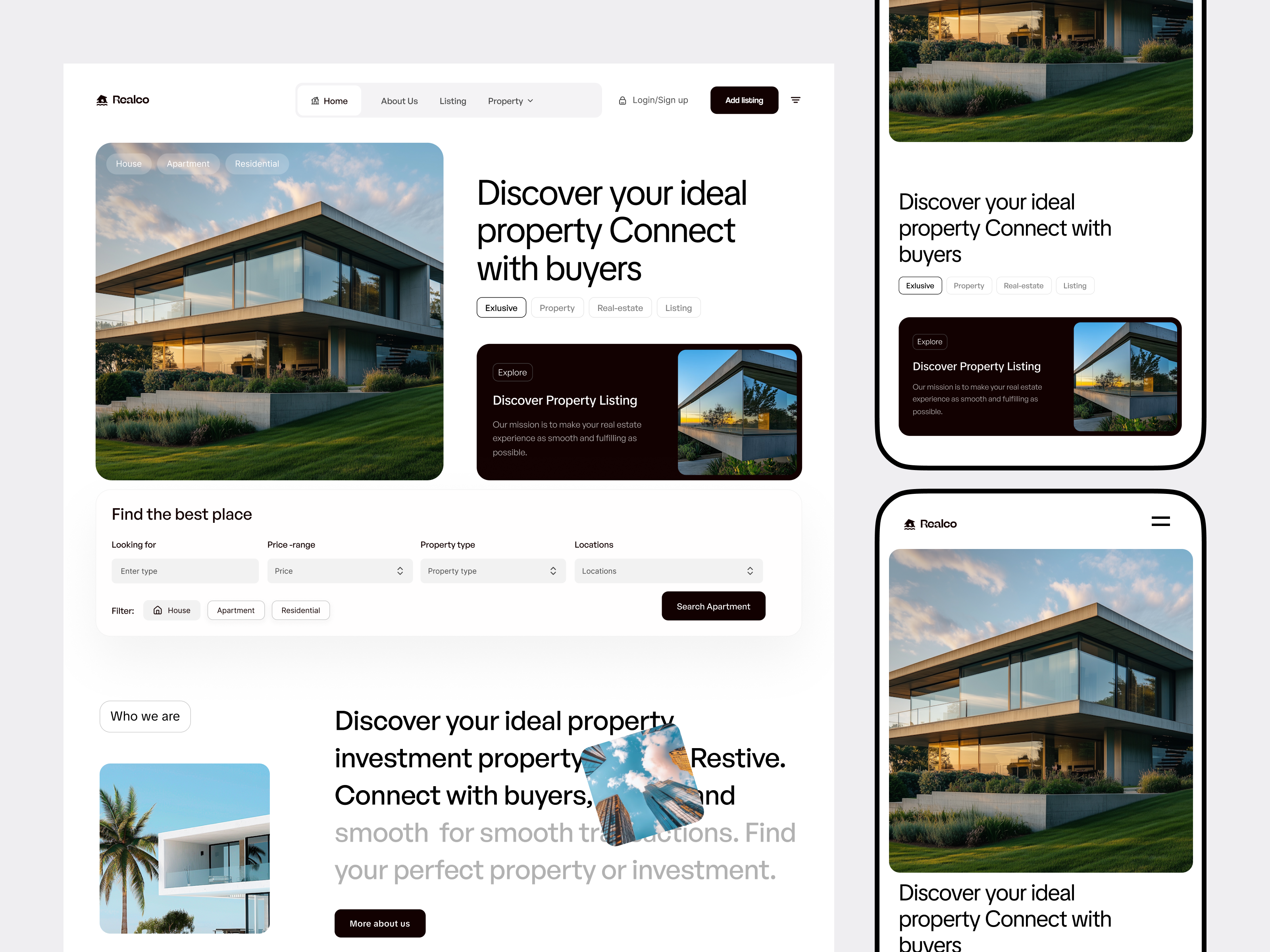 Real Estate Website Design Template by Sujon Hossain on Dribbble