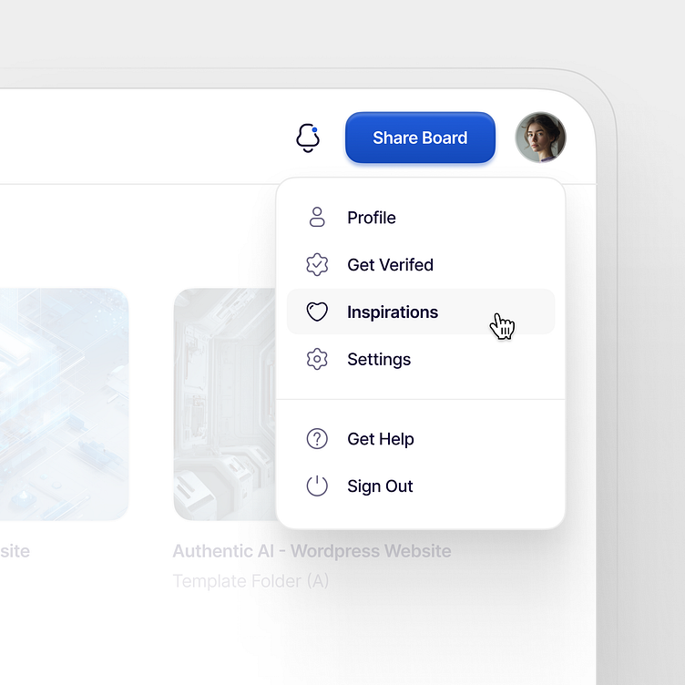 Profile Drop-Down UI Exploration 🎯 by Sanjay S on Dribbble