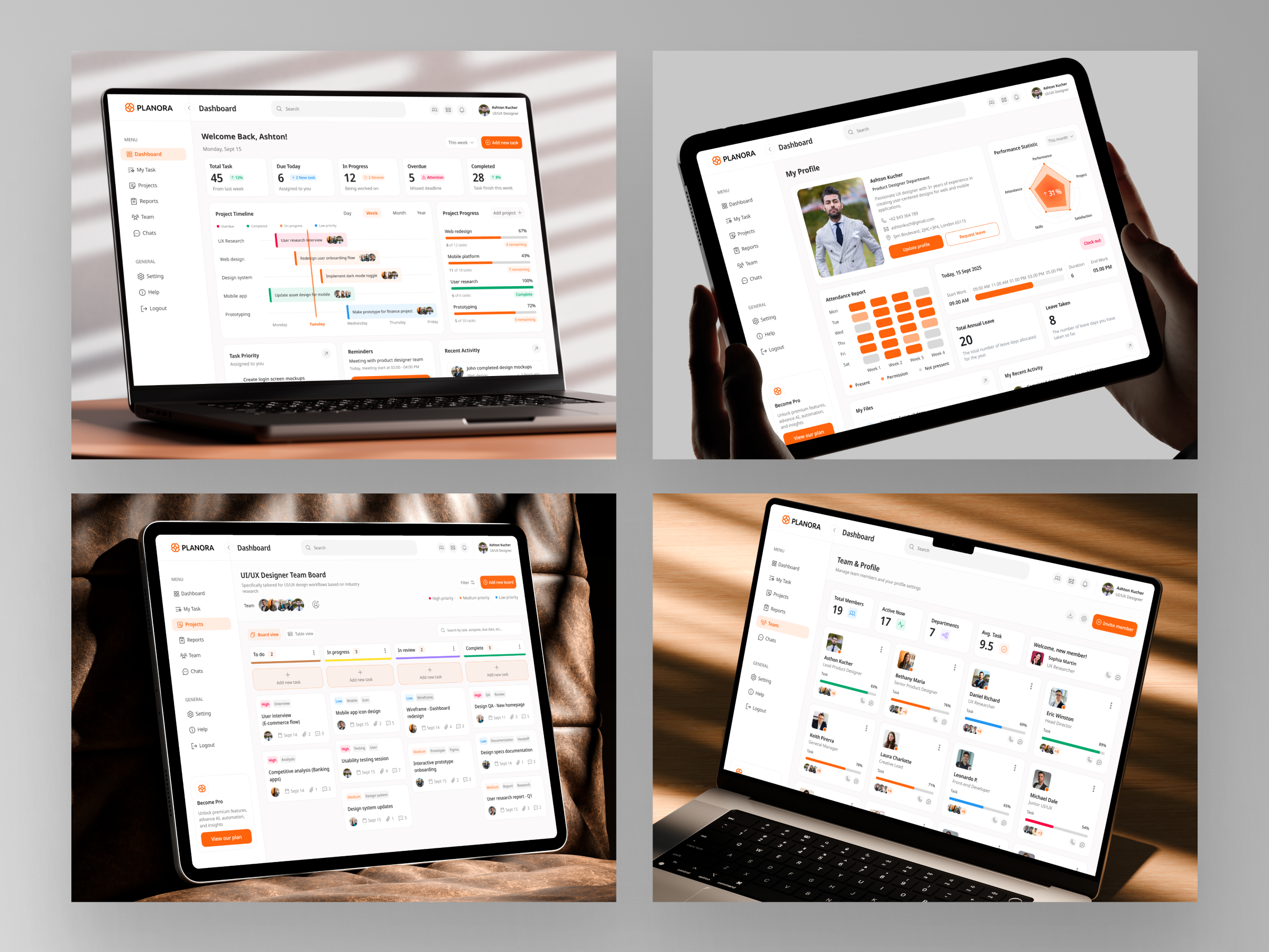 Planora - Management Task Dashboard (All screen) by Jessicha Hyacintha for Agensip UI UX Agency ...
