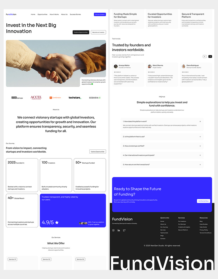FundVision - Modern Funding & Investment Platform UI Design by Abhishek ...