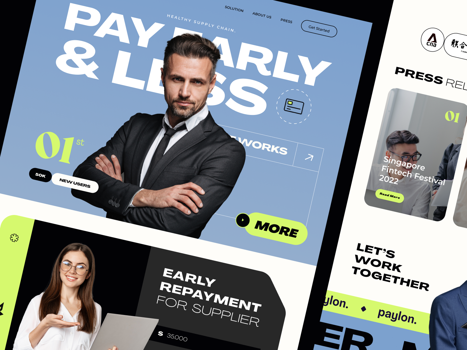 Paylon - Payment Service Landing Page by Syafrini Nabilla 𐙚 ˚ for ...