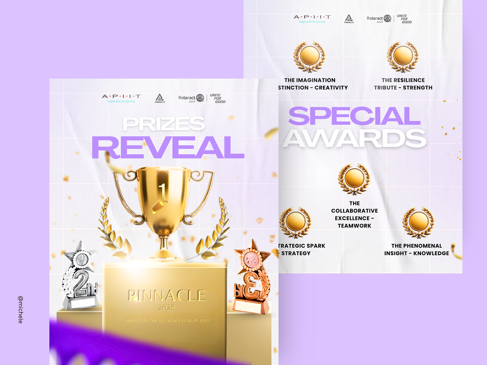 Prize Reveal Poster Design 🏆 by Michele Sheminith on Dribbble