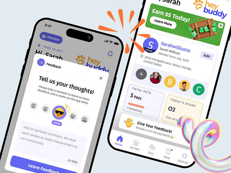 Hey Buddy – Pet Care & Community App UI by Welldux on Dribbble