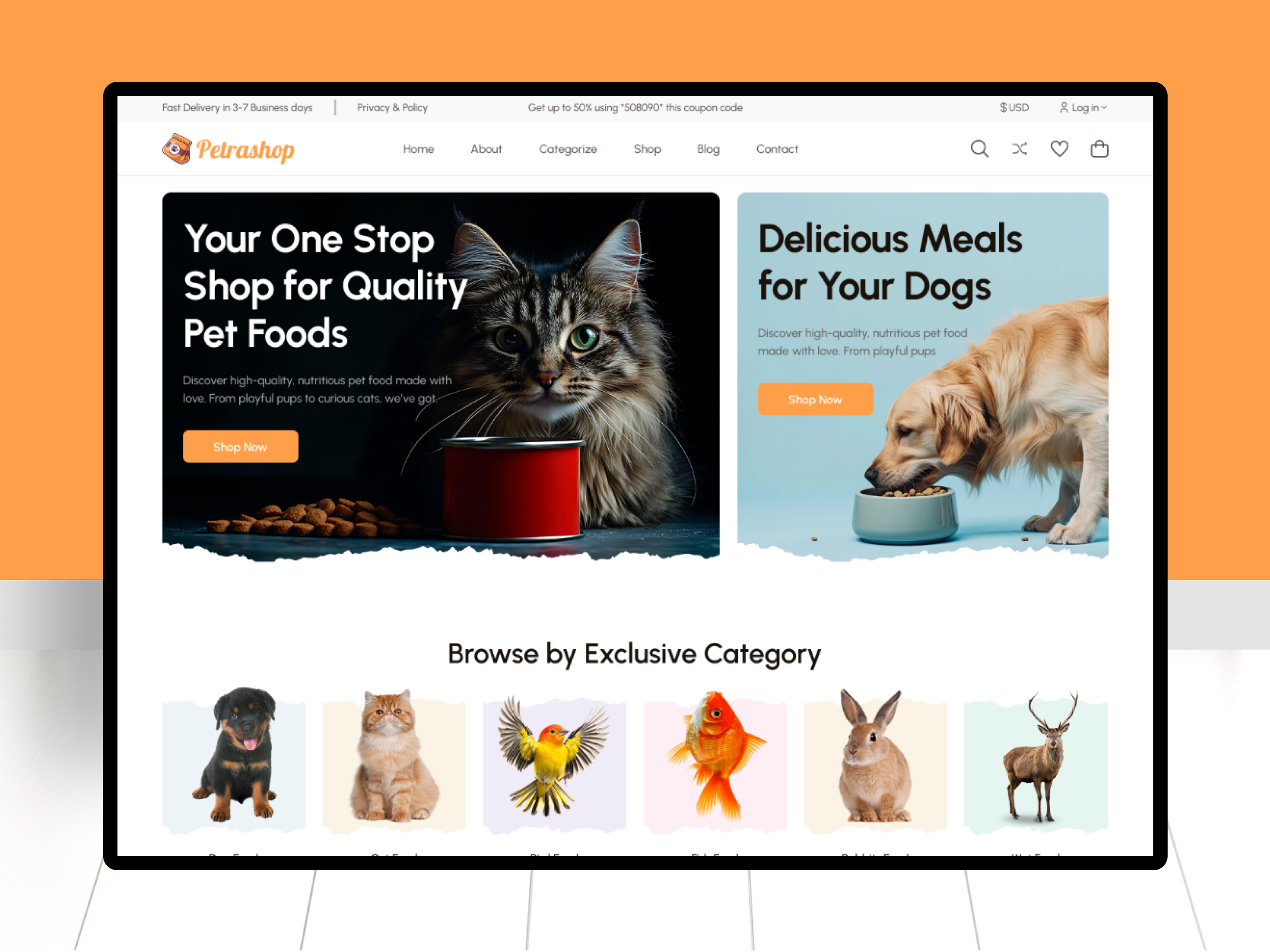 Pet Shop eCommerce Website by Abdur Razzak 🏅 on Dribbble