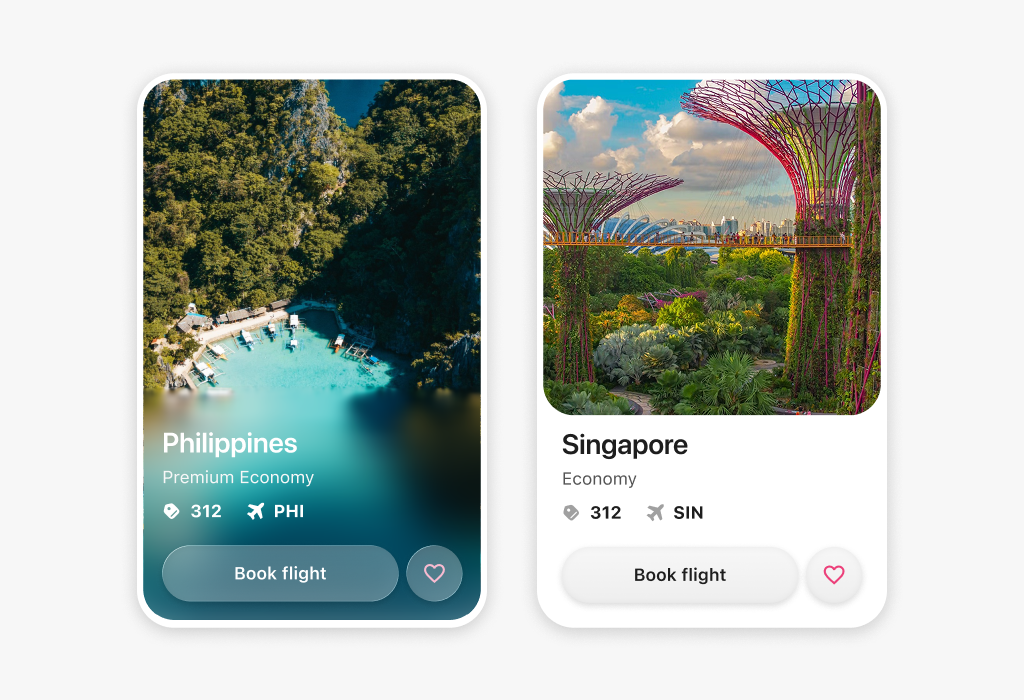 Travel Booking UI Card Design by Jhan Domingo on Dribbble