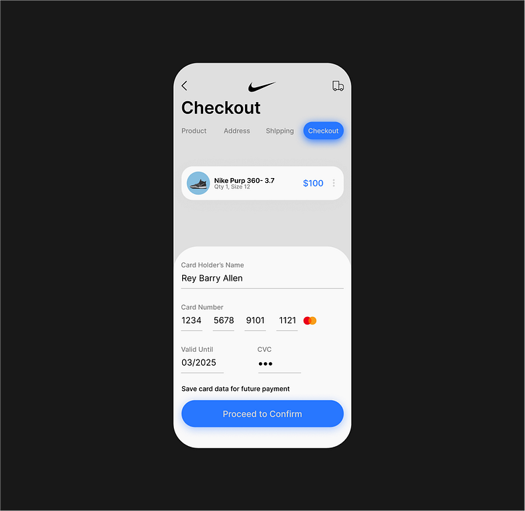 Nike Checkout UI — Modern Payment Flow for Mobile E-Commerce by Nwaribe ...