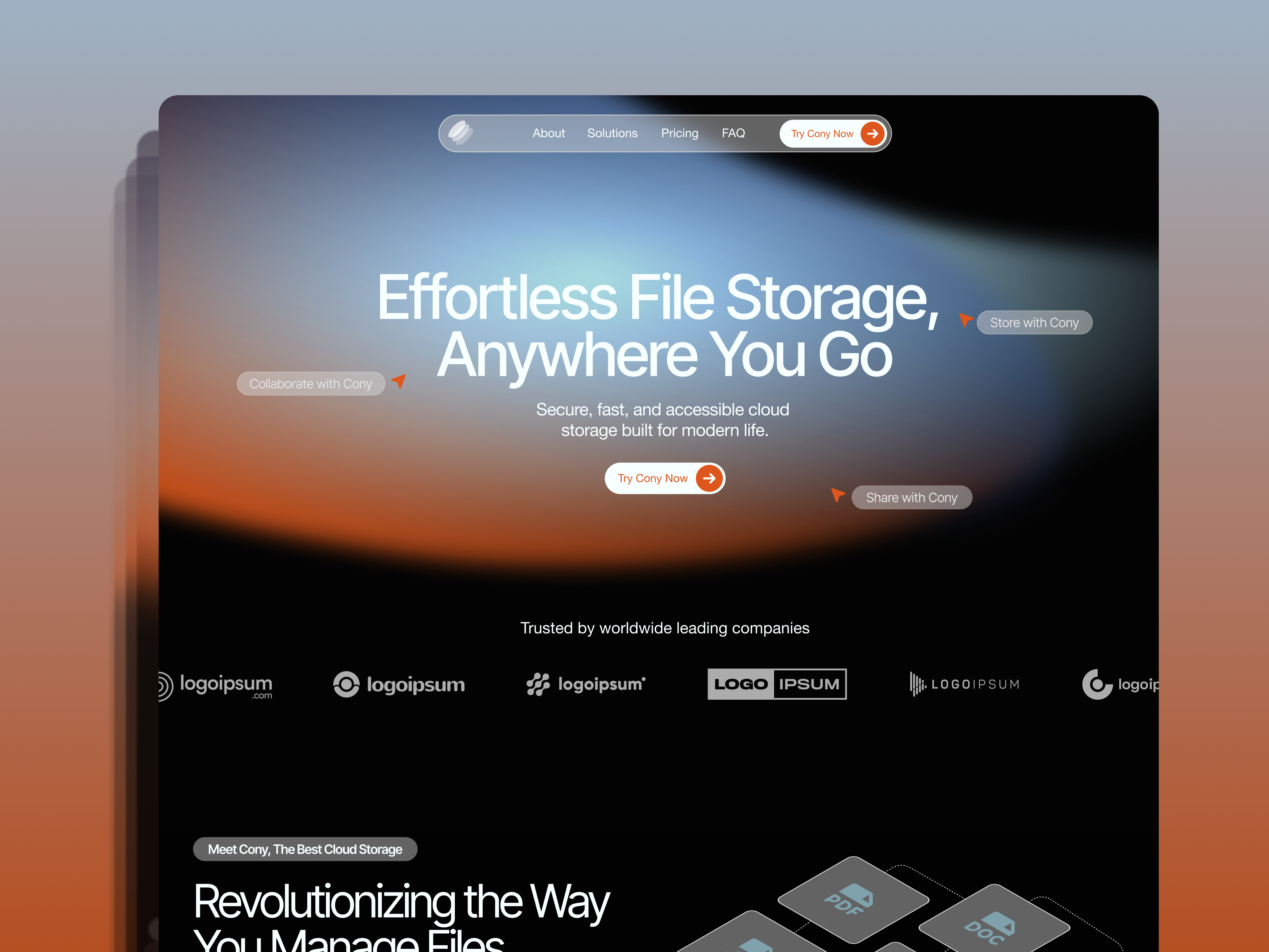 Next-Gen Cloud Storage Landing Page by Abdul Saboor on Dribbble