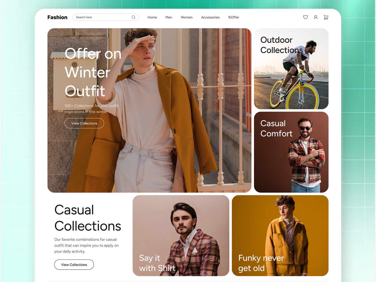 Clothing Store Landing Page UI by Khalid Ibne Mostafa on Dribbble