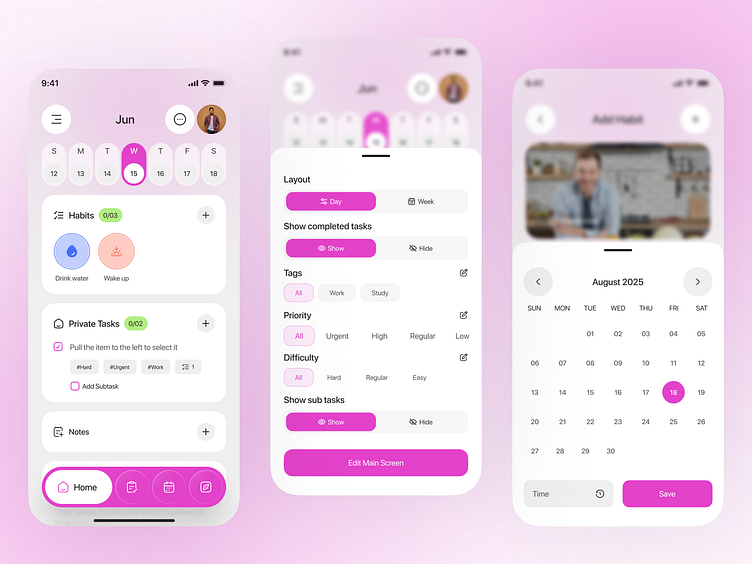 Daily Planner Mobile App UI/UX Design by Sakib Tohofa on Dribbble