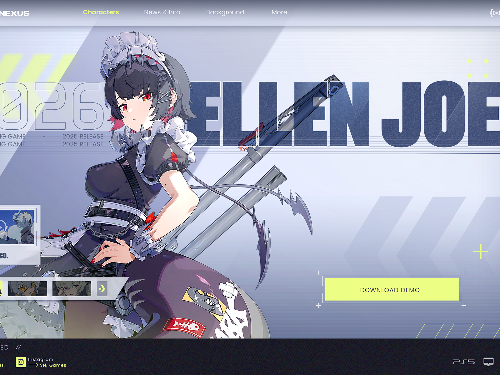 ZZZ Game Landing Page Design (Unofficial Concept) by YuanWei Xu on Dribbble