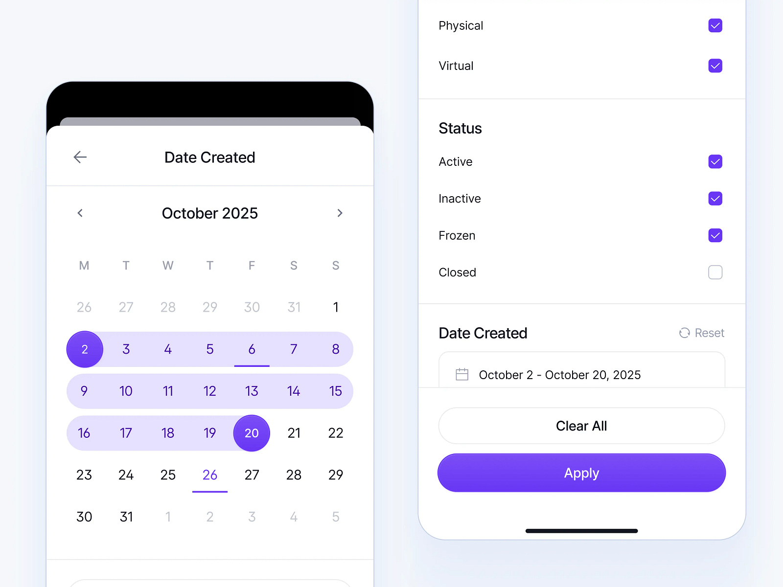 Mobile filters by Mert Can Eyriyer on Dribbble