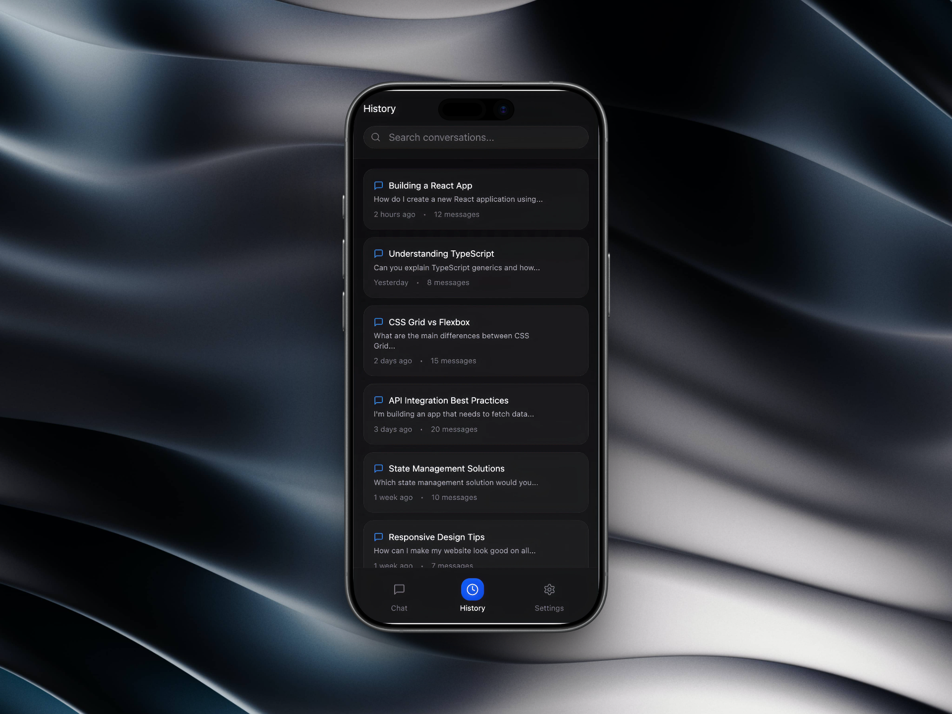 💬 ChatAI — Intelligent Chat App UI Concept by Nikhil Shinde on Dribbble