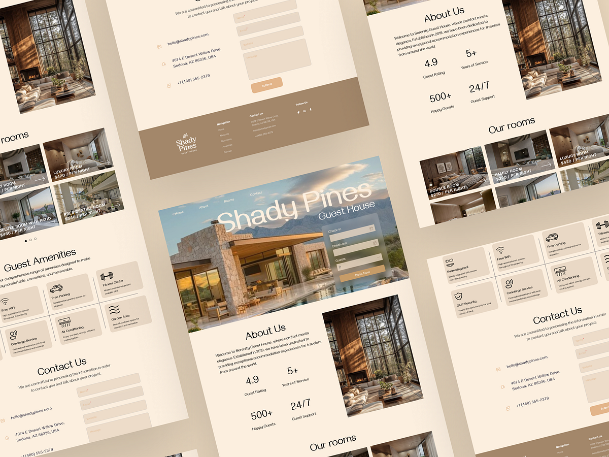 Guest House Website Design by Ekaterina Belova on Dribbble