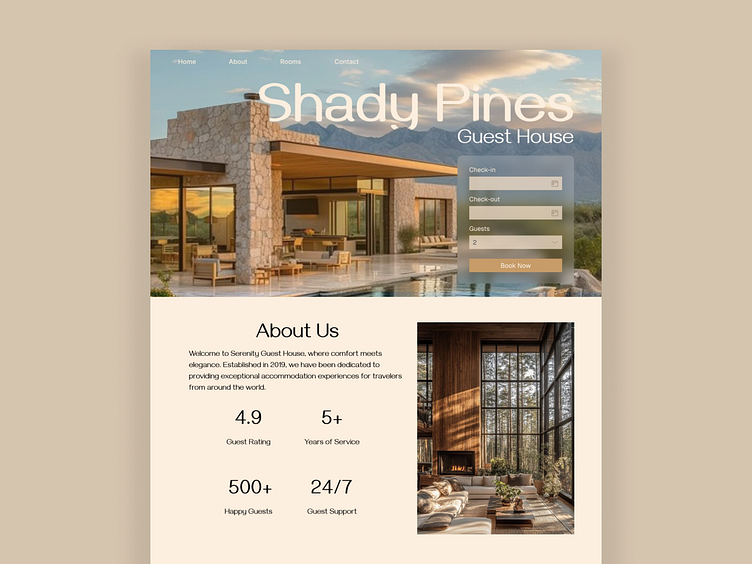 Guest House Website Design by Ekaterina Belova on Dribbble