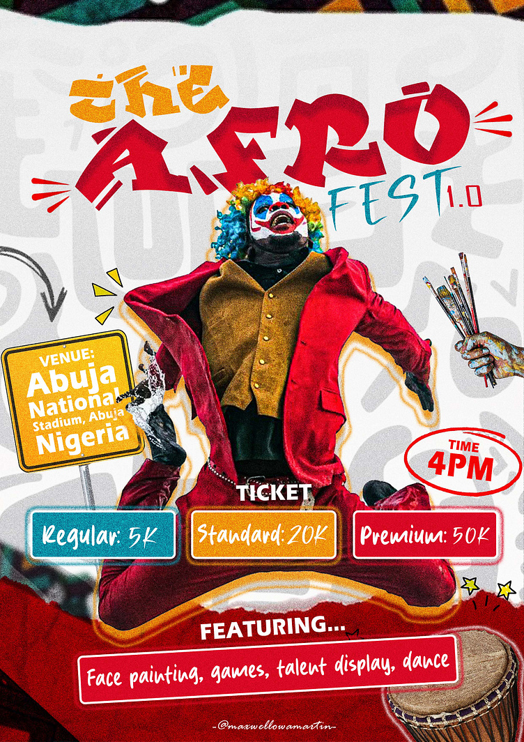 Afro Flyer by Martin Maxwell on Dribbble