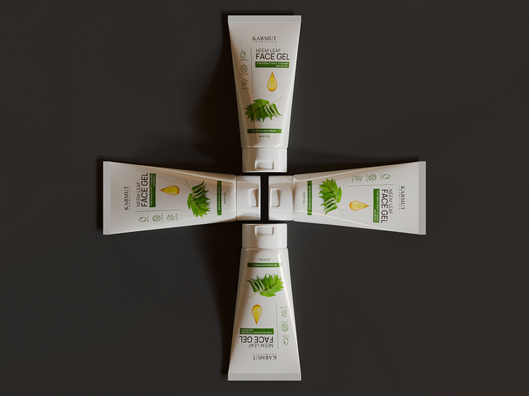 Neem Leaf Face Gel Tube Label Design by Jahidul Islam on Dribbble