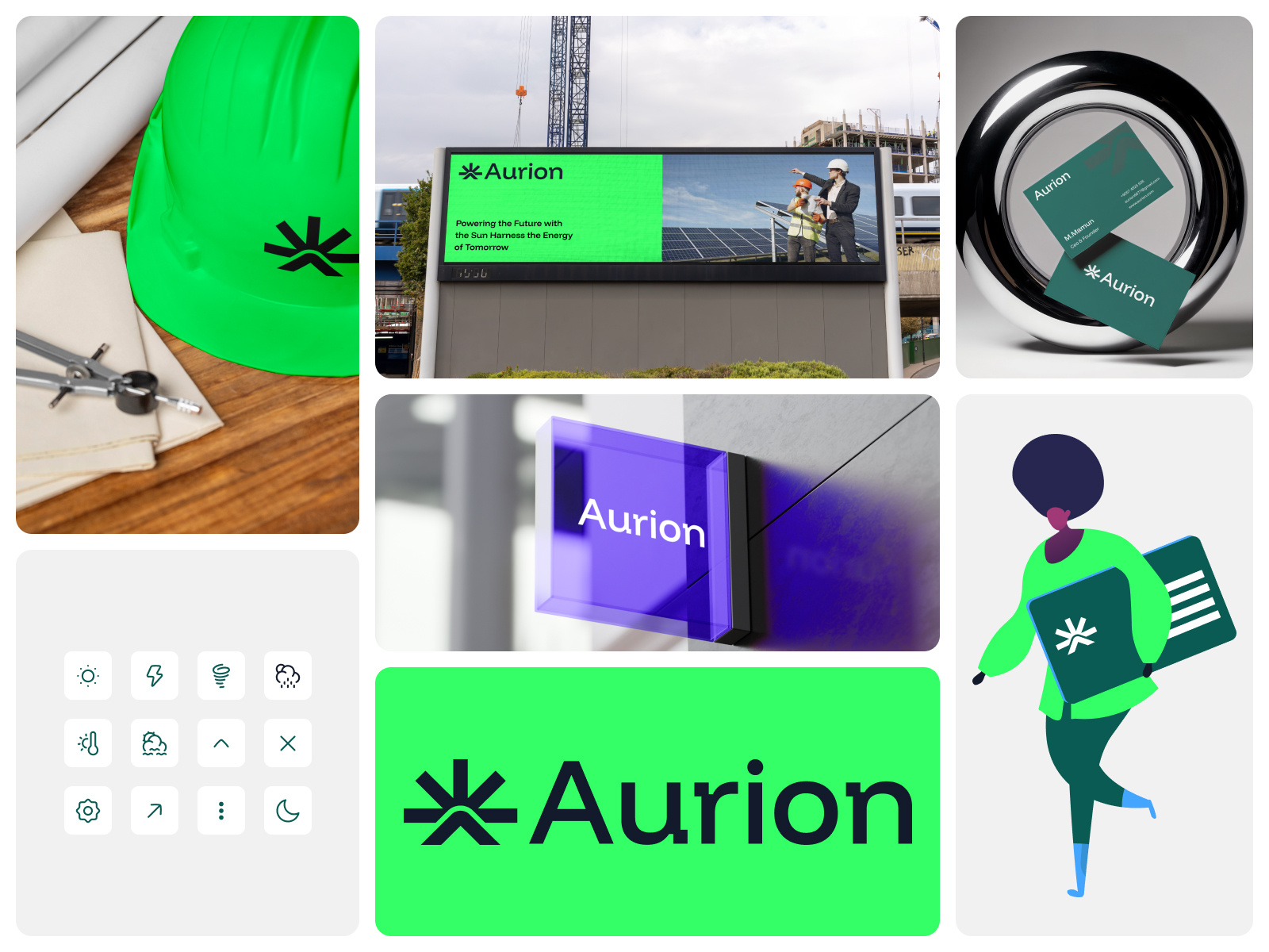 Aurion - Solar Logo, Visual Identity Branding by Pixelory for Pixelory ...