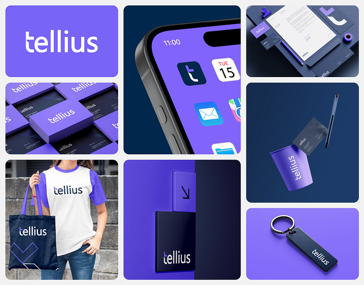 Tellius branding, t logo, logo design by Tanvir Onik on Dribbble