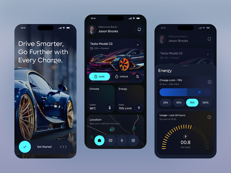 EV Mobile App by Md Rahamat Hawlader on Dribbble