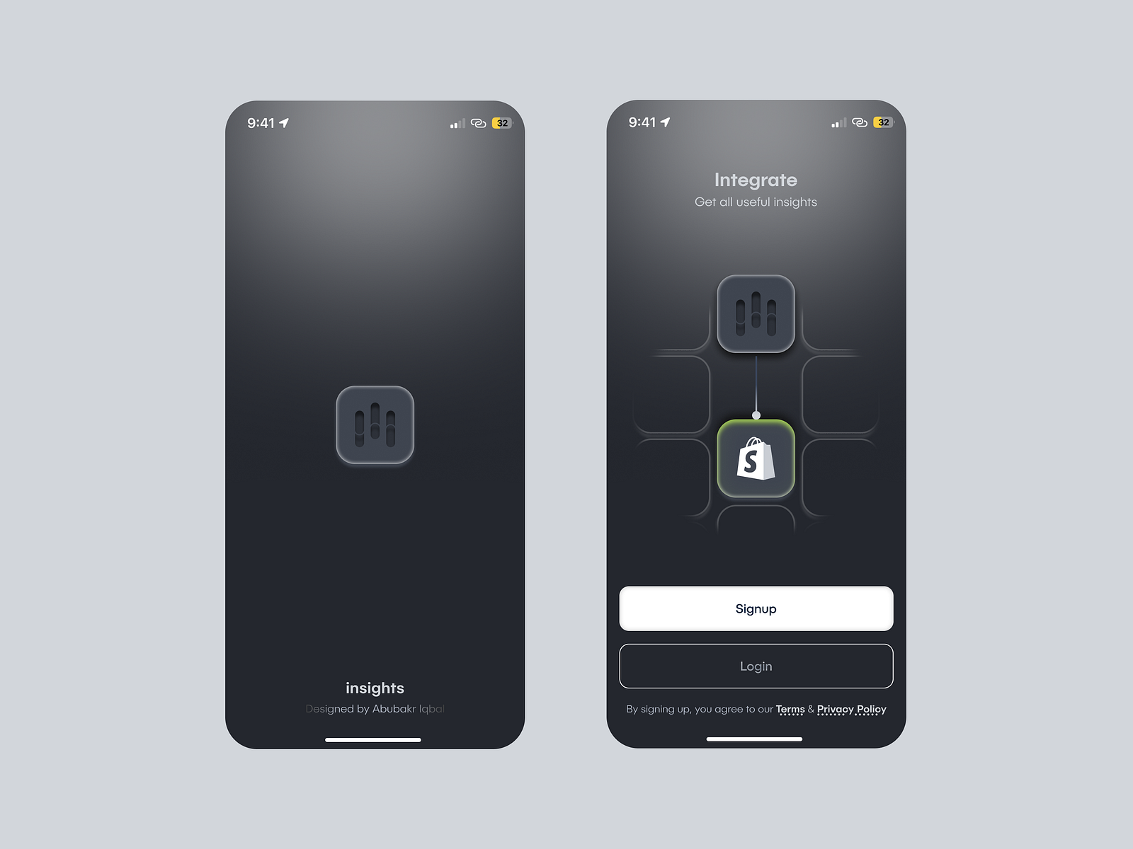 insight app by Abubakr Iqbal on Dribbble