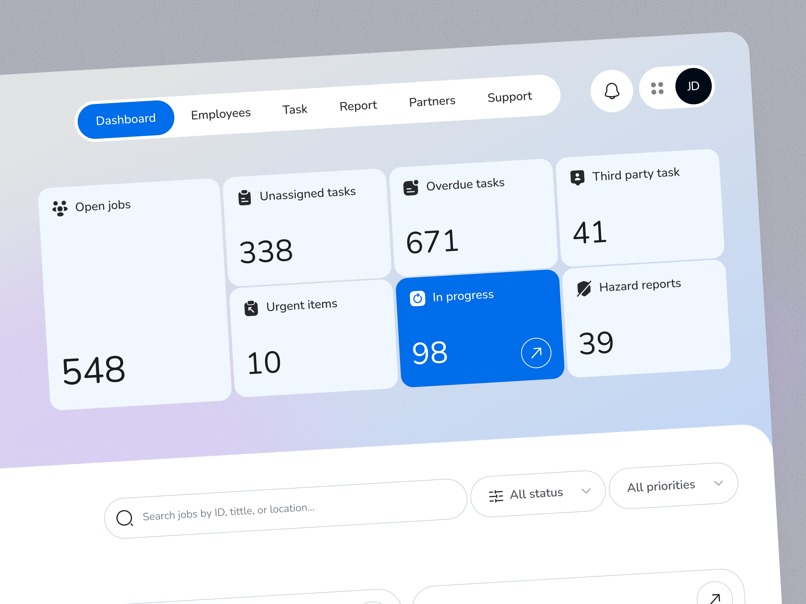 Maintenance Management Dashboard – Web App UI Design by vineeth on Dribbble