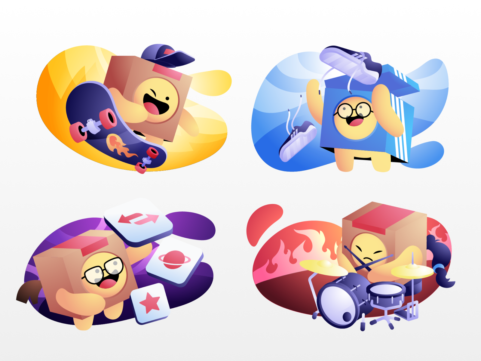 Personalized Box Mascot 📦 - Upak by Labib Ahmadin ⚡️ on Dribbble