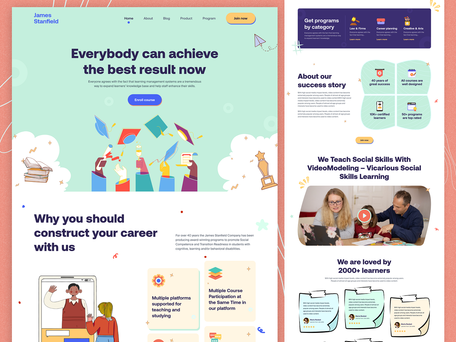 E Learning Online Course Education Startup Teaching Lms Website By