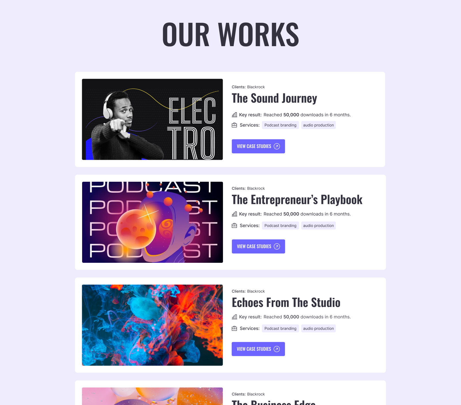 Gocast — Podcast Production Agency WordPress Theme by Droip on Dribbble