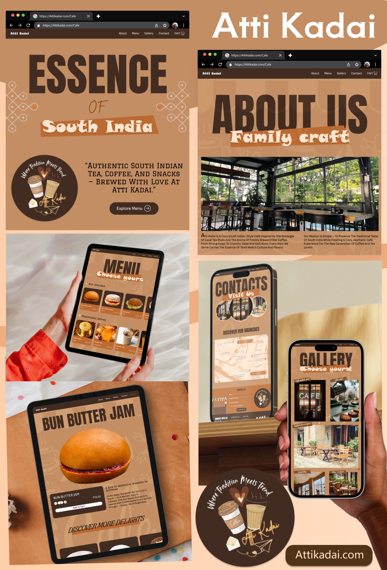 Atti Kadai — The Essence of South India (Website Design) by Ashmitha P on Dribbble