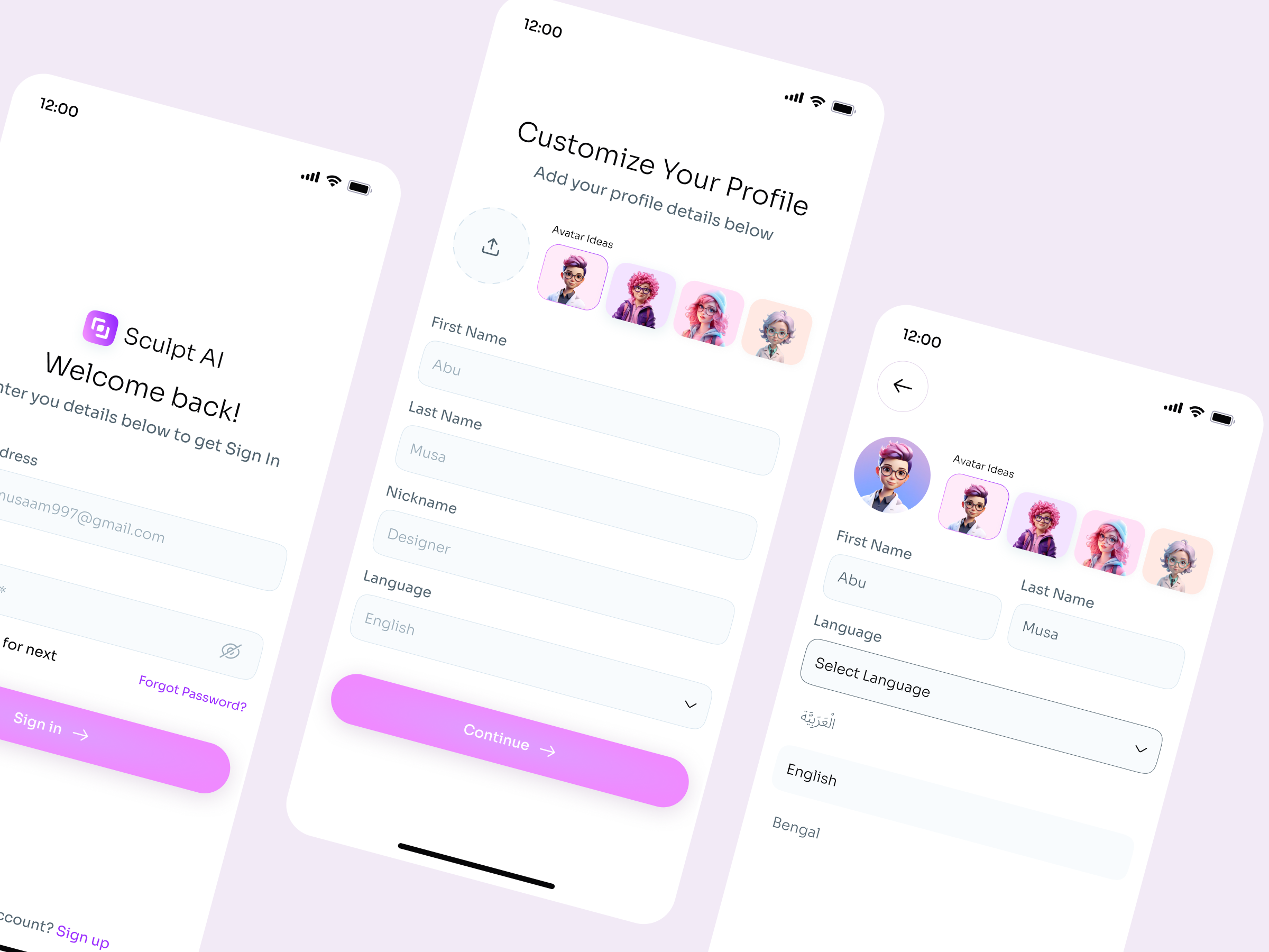 Sculpt AI — App Flow Exploration by Musa on Dribbble