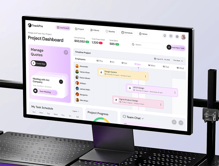 Project Management Web App by Ujjol🌟 for Jumatechs on Dribbble