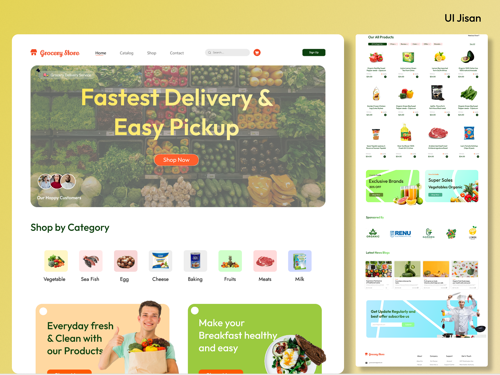 Grocery Shop Website Design by Ui Jisan on Dribbble