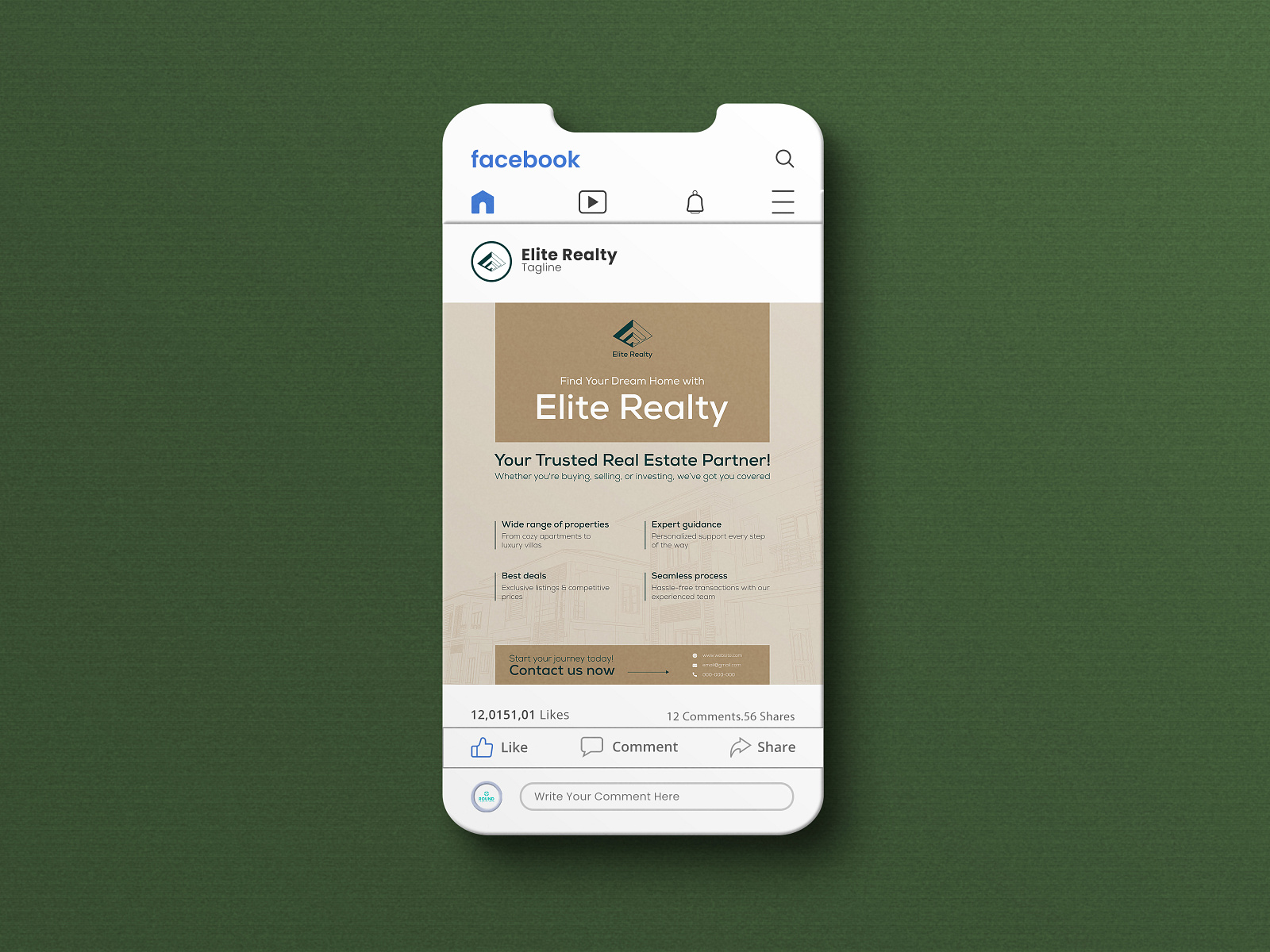 Social Media Design for Elite Realty by Temis on Dribbble