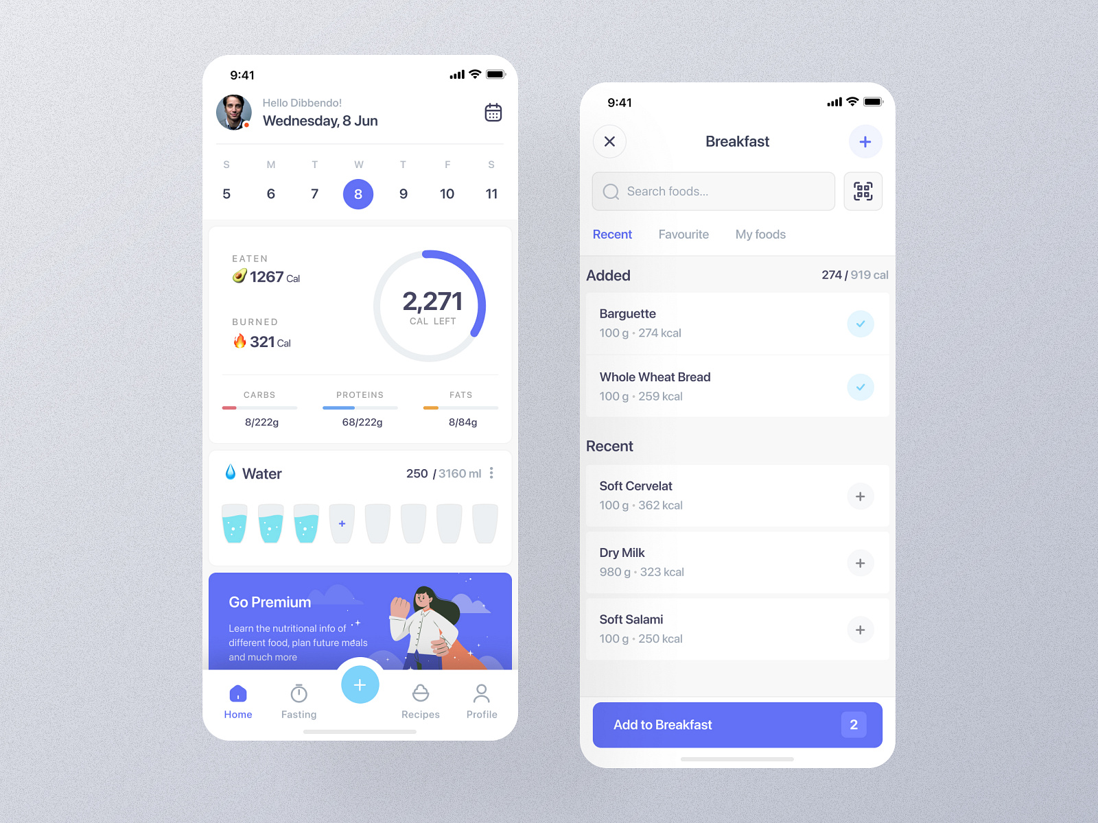Calorie Tracker App Design By Dibbendo On Dribbble