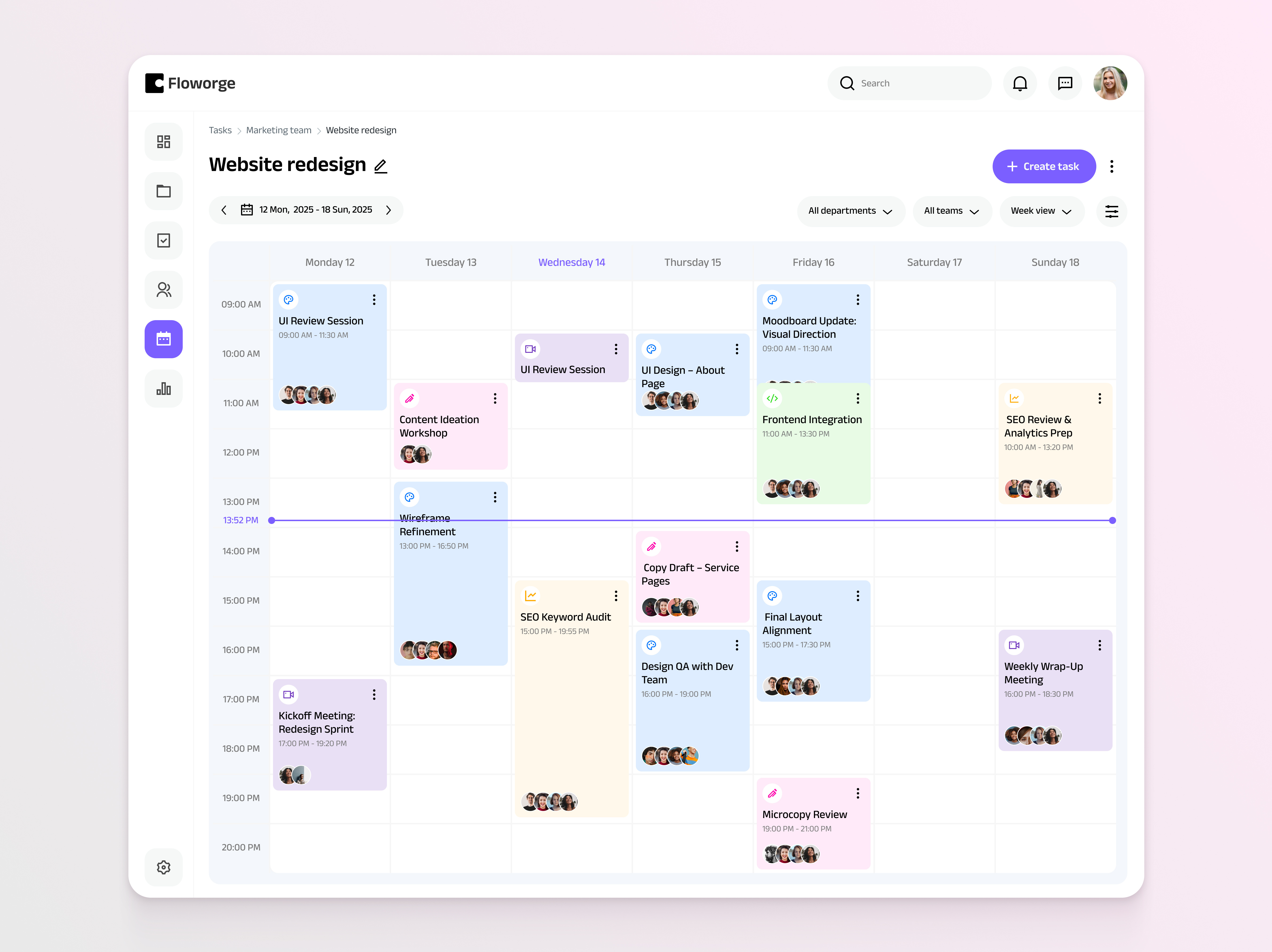 Project Schedule Dashboard by Creava on Dribbble