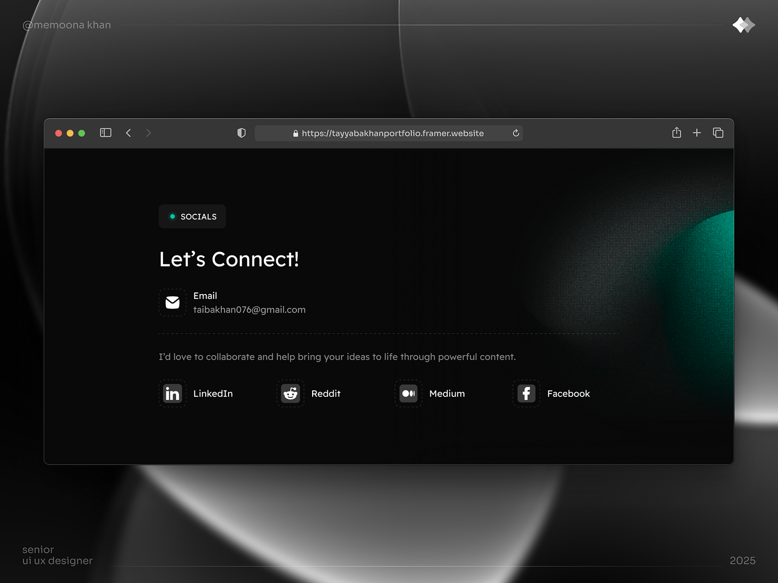 💚 Content Writer Portfolio – Website UI Design by Memoona Khan on Dribbble