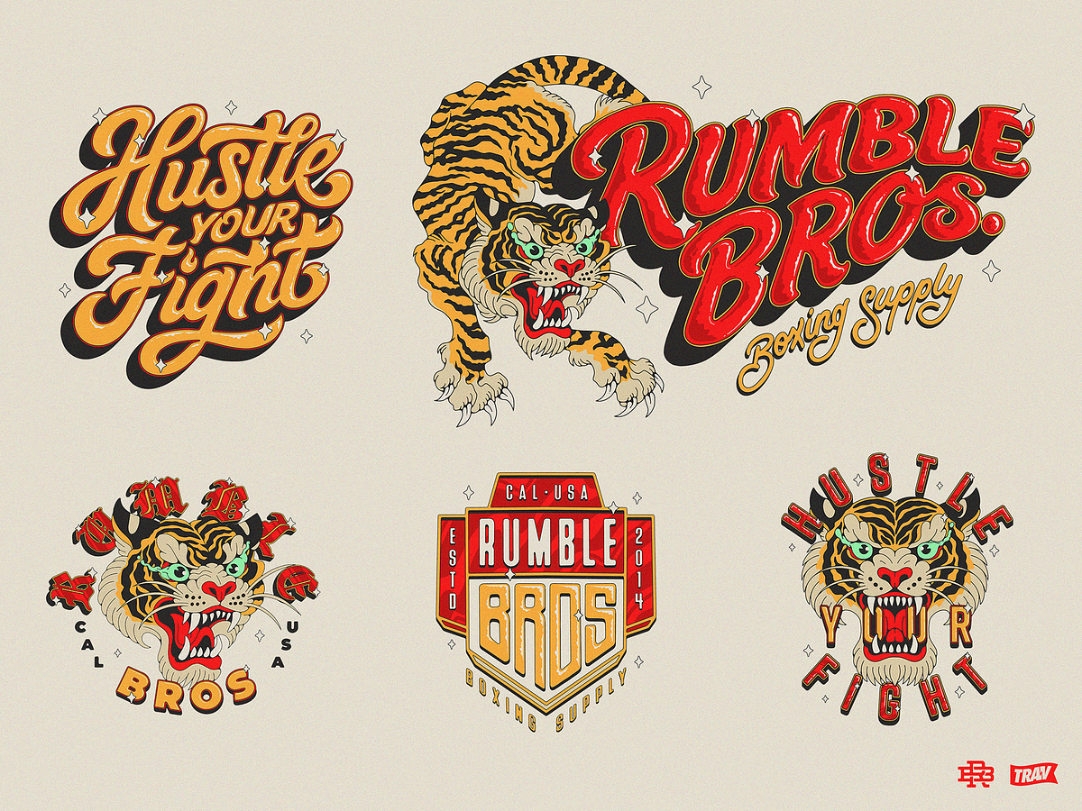 Rumble Bros Boxing Supply by Trav on Dribbble