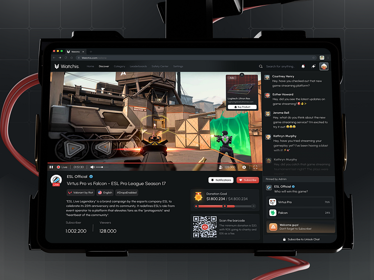 Watchis - Live Streaming Platform by Nija Design for Nija Works on Dribbble