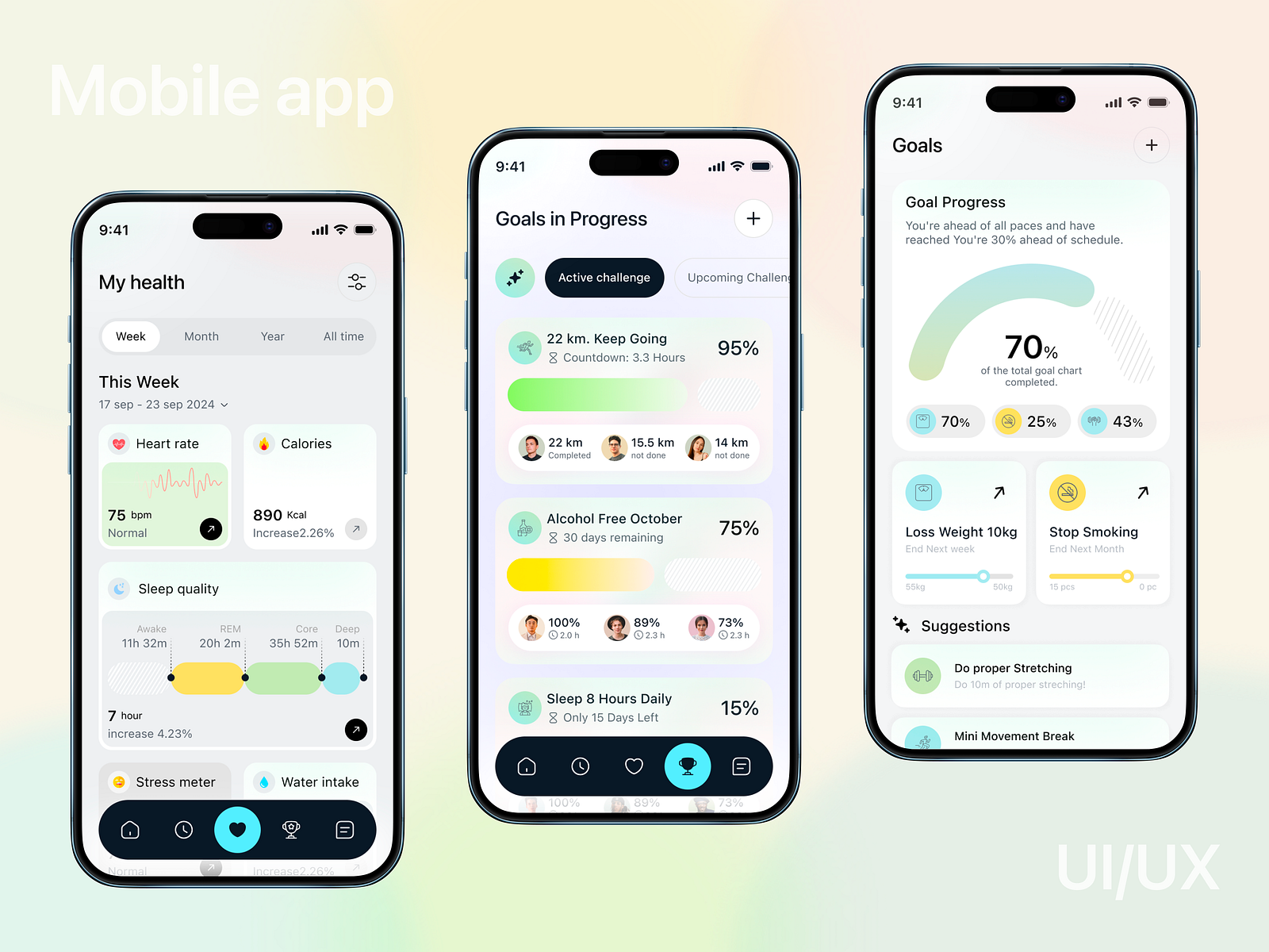 FitTrack – AI Health & Wellness Tracker App UI Design by Nodus Labs on ...