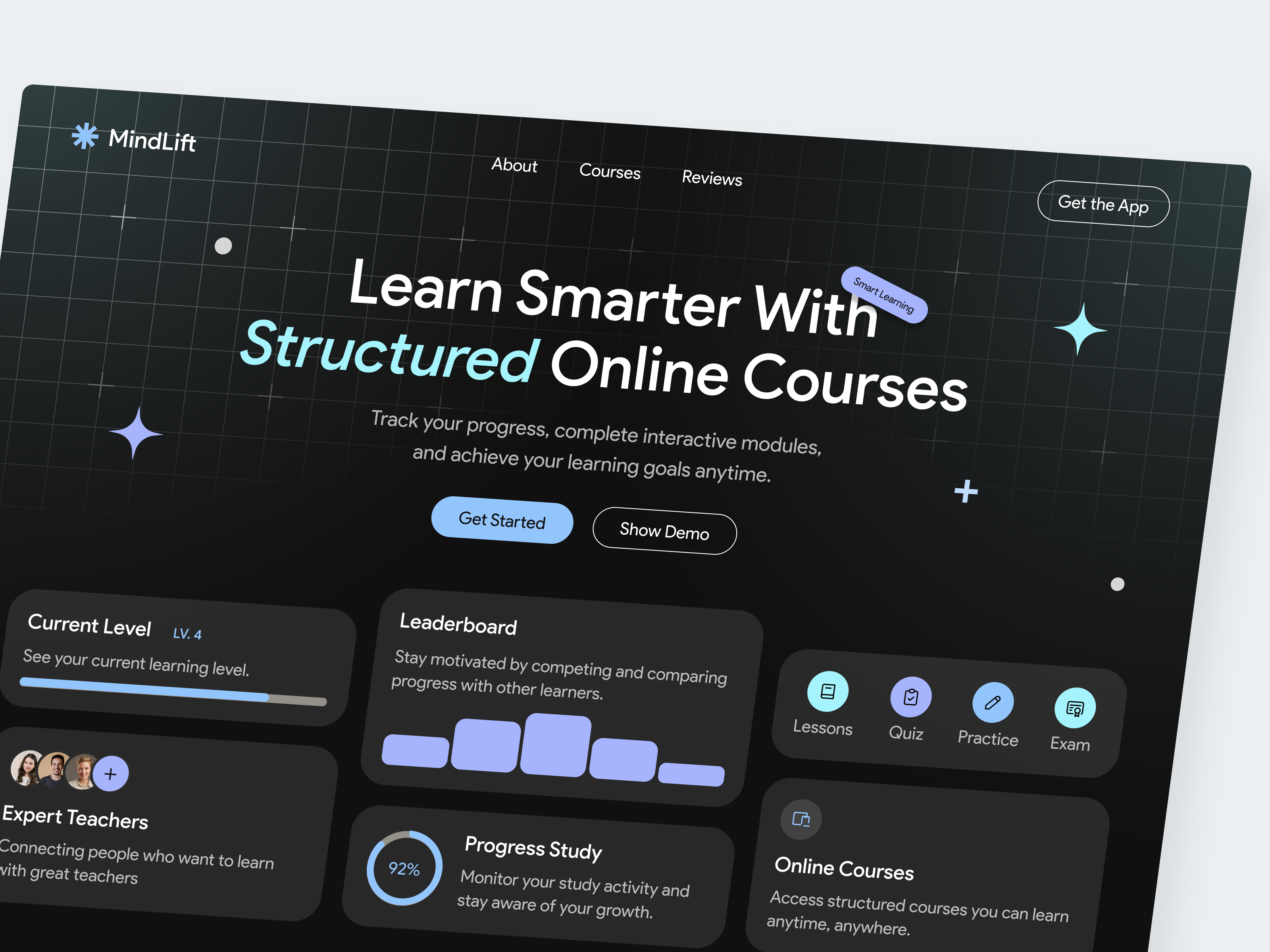 MindLift - Online Course Hero Section by Elux Space on Dribbble