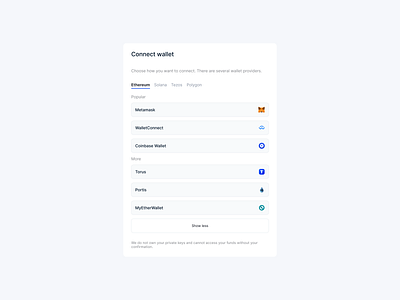 Connect wallet interaction by Sergushkin Dmitry on Dribbble