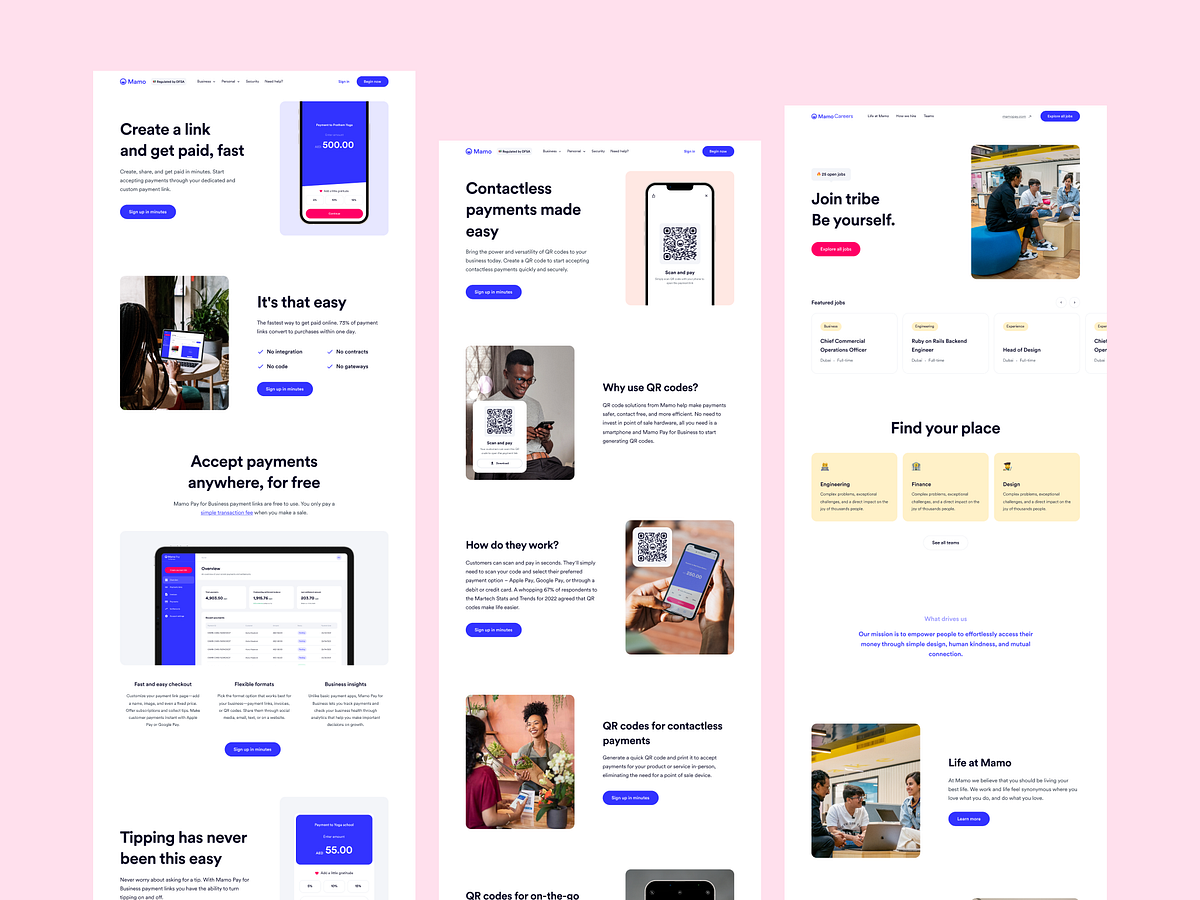 Mamo Website – Inner Pages by SELECTO on Dribbble