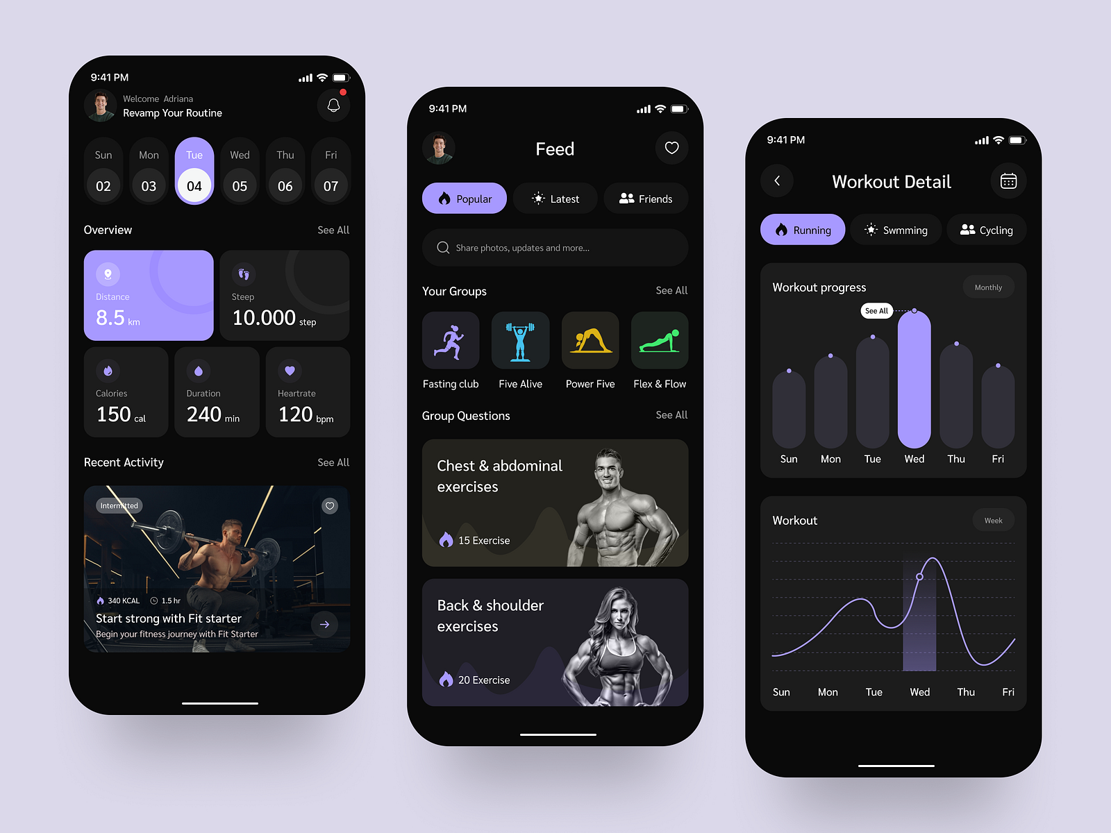 Fitness Tracking Mobile App UI/UX Design by Gm Shamim Hossain 🔥 on Dribbble