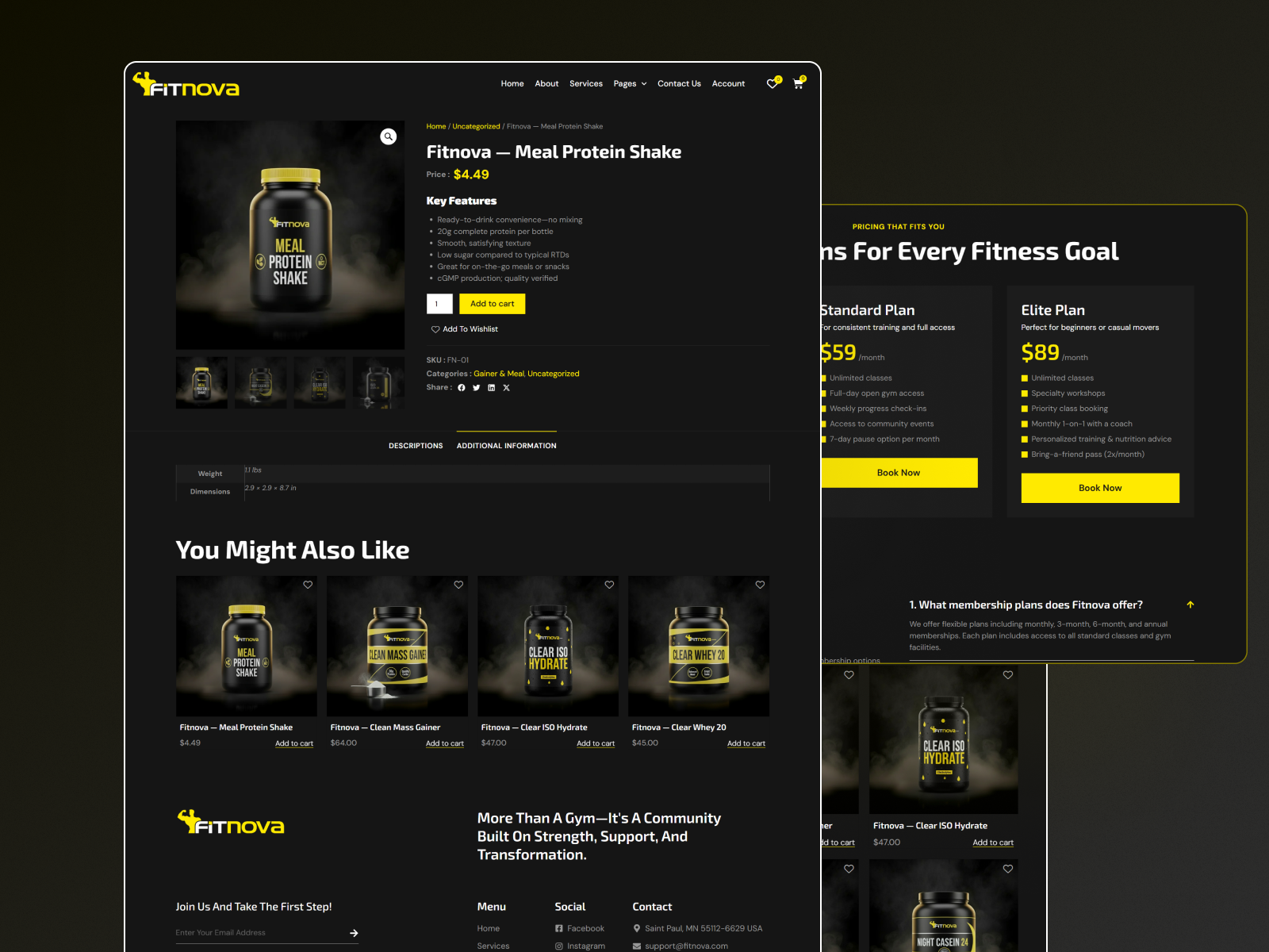 Fitnova — Fitness Supplements E-Commerce Design by Raddito Agency on Dribbble